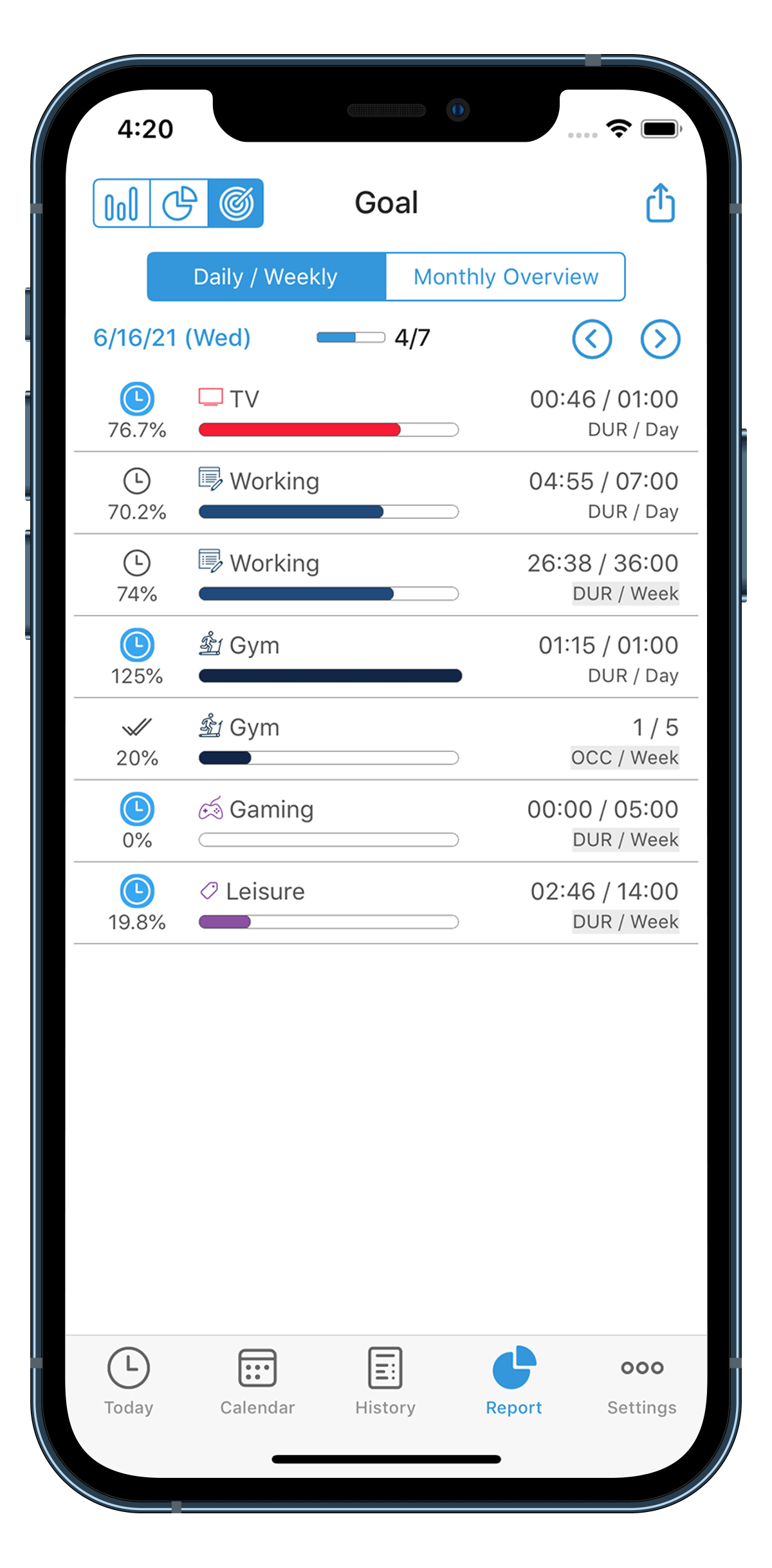 ATracker Time Tracker | Daily habit + Goal + Routine.